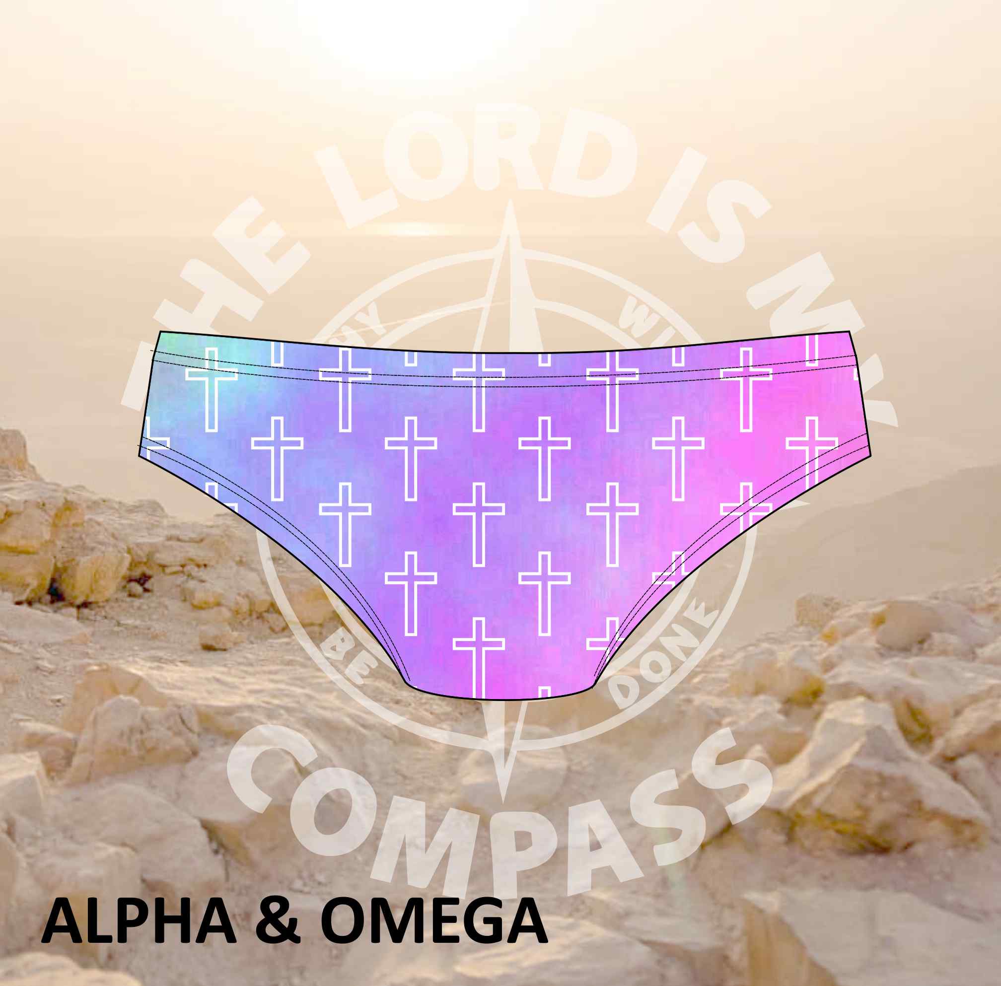 Alpha And Omega Pastel Christian Crosses Bikini Bottom – MerchSquad